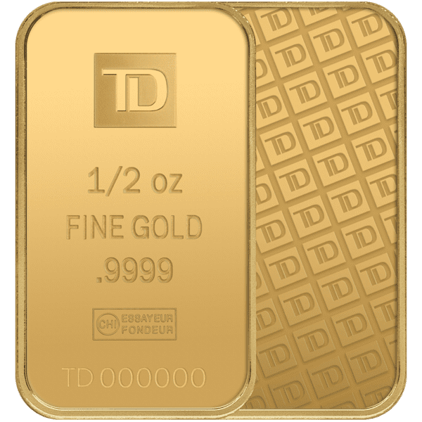 1 Ounce TD Gold Bar .9999 - Pure Gold Traders