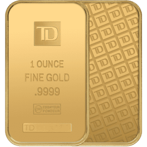 1 Ounce TD Gold Bar .9999 - Pure Gold Traders