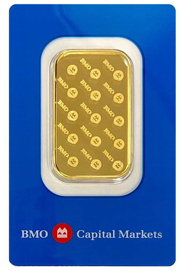1oz BMO Bank of Montreal Gold Bar - Pure Gold Traders